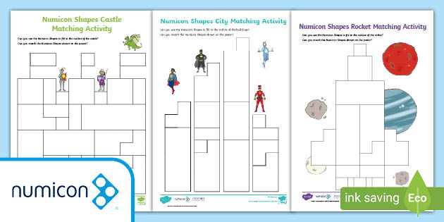 Numicon Shapes Matching Activities Pack (Teacher-Made)